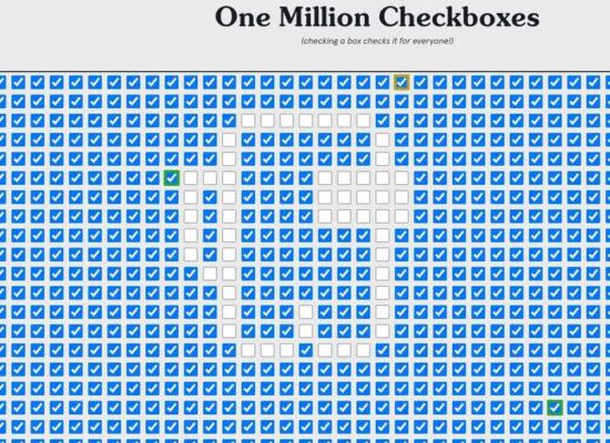 One Million Checkboxes – Neal Fun