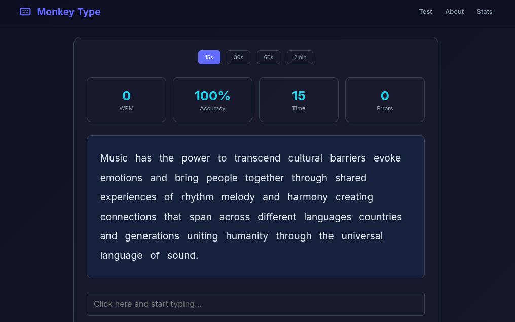 Monkey Type – Neal Fun