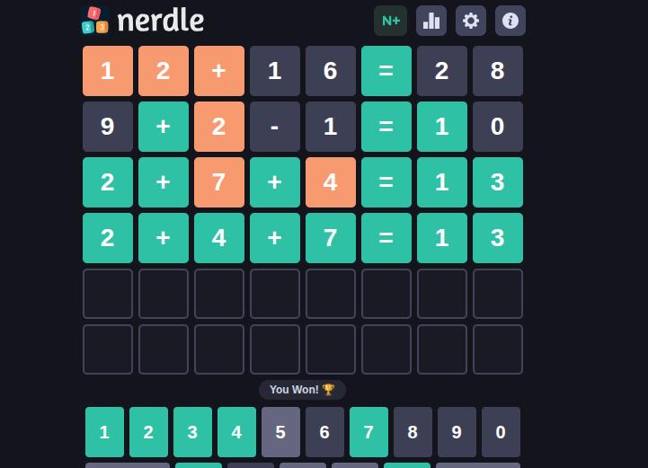 Nerdle Daily Game – Neal Fun